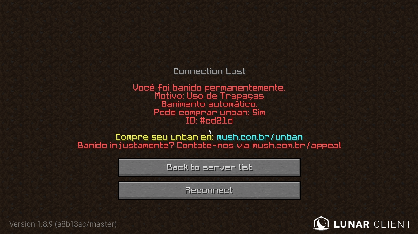 Ban Automatico | Fórum Mush