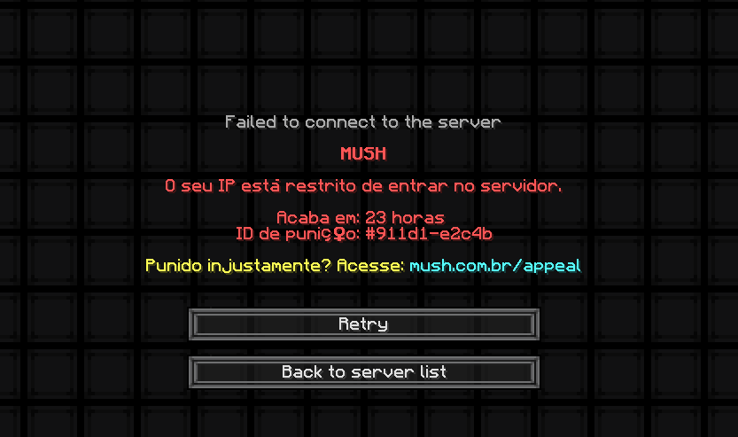 banimento por ip do nada | Fórum Mush