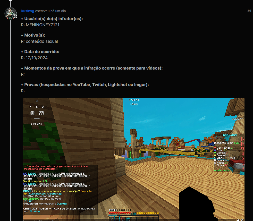 mute injusto | Fórum Mush