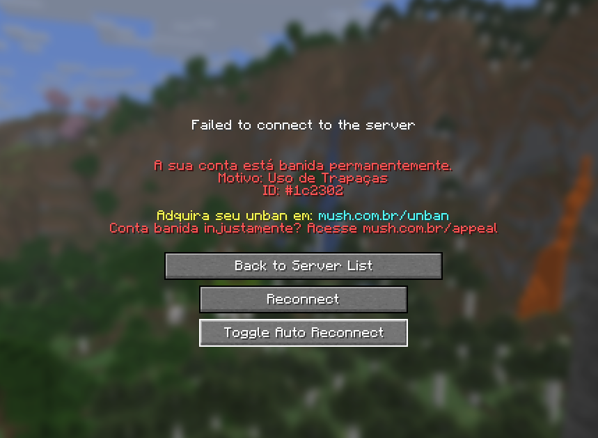 Apelo para banimento | Fórum Mush