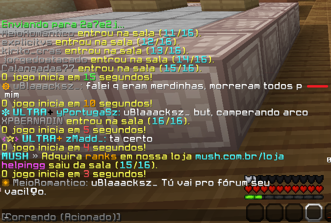 Report #53 – Linguagem inapropriada e ofensas no chat | Fórum Mush